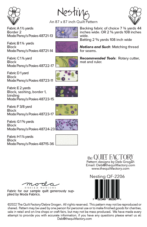 Downloadable Nesting Pattern – The Quilt Factory