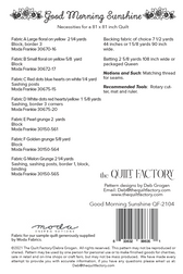 Downloadable Good Morning Sunshine Quilt Pattern – The Quilt Factory