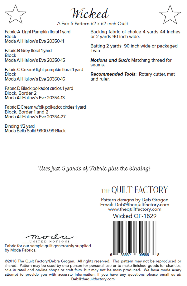 Downloadable Wicked Quilt Pattern – The Quilt Factory